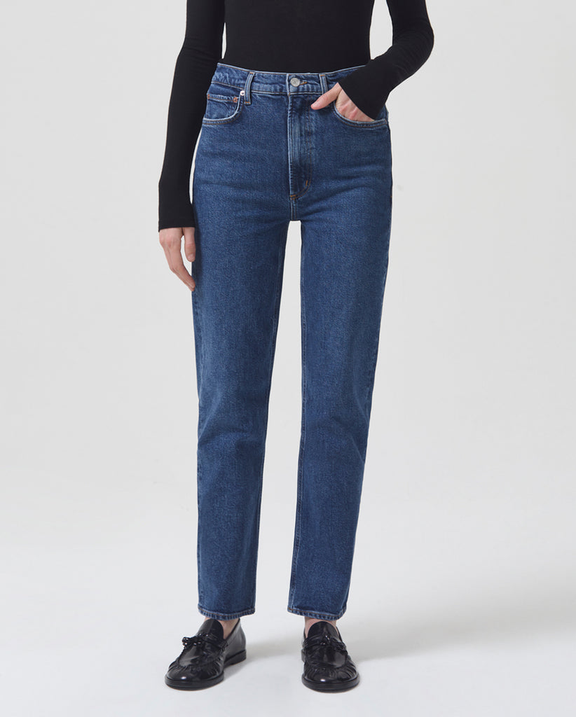 HIGH RISE STOVEPIPE JEAN / ASPIRE – FABRIC