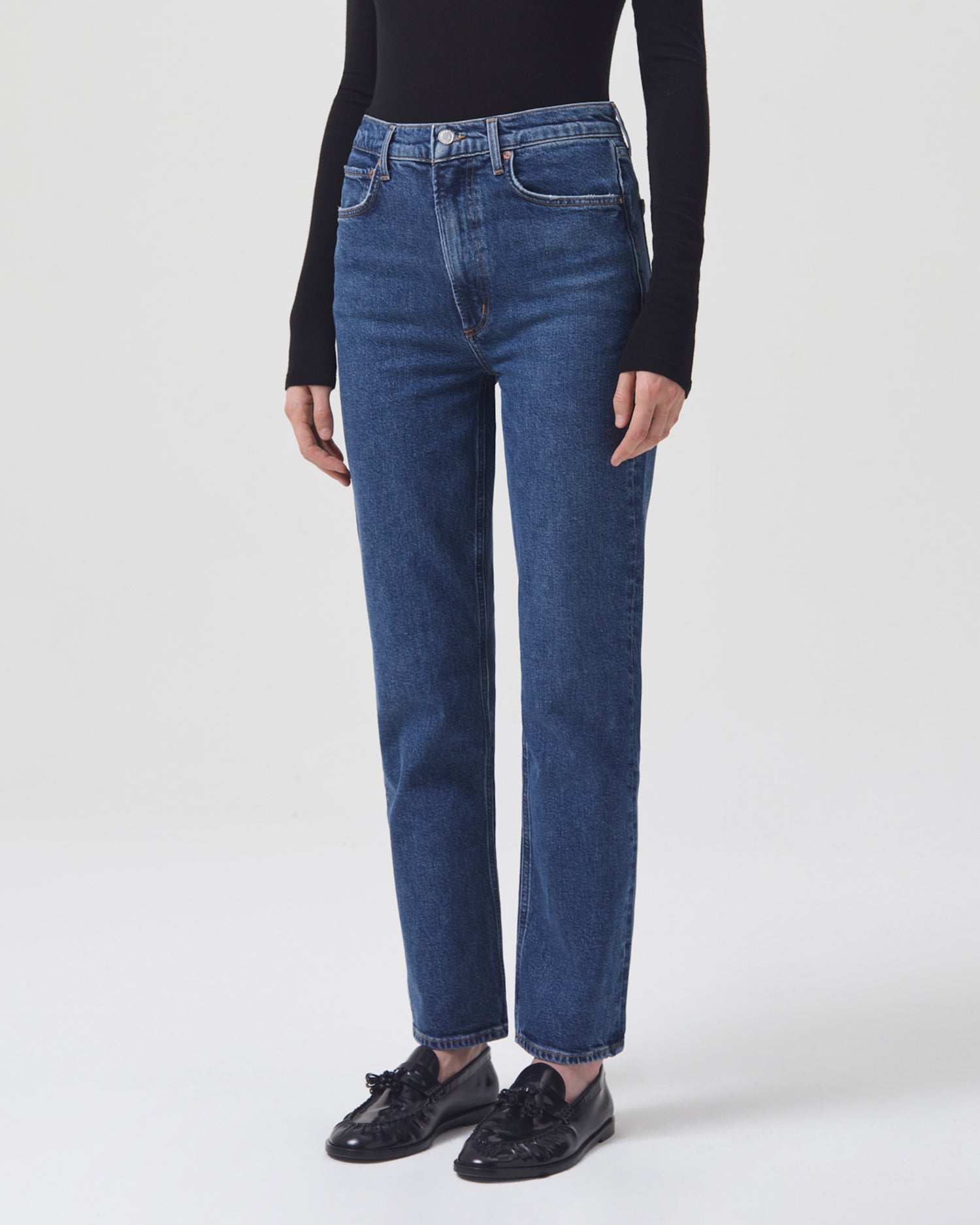 HIGH RISE STOVEPIPE JEAN / ASPIRE – FABRIC