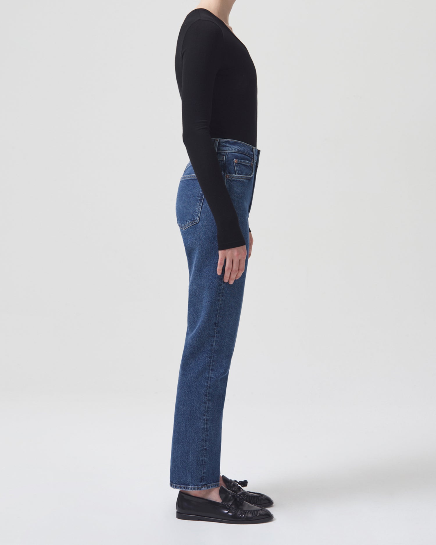 HIGH RISE STOVEPIPE JEAN / ASPIRE – FABRIC