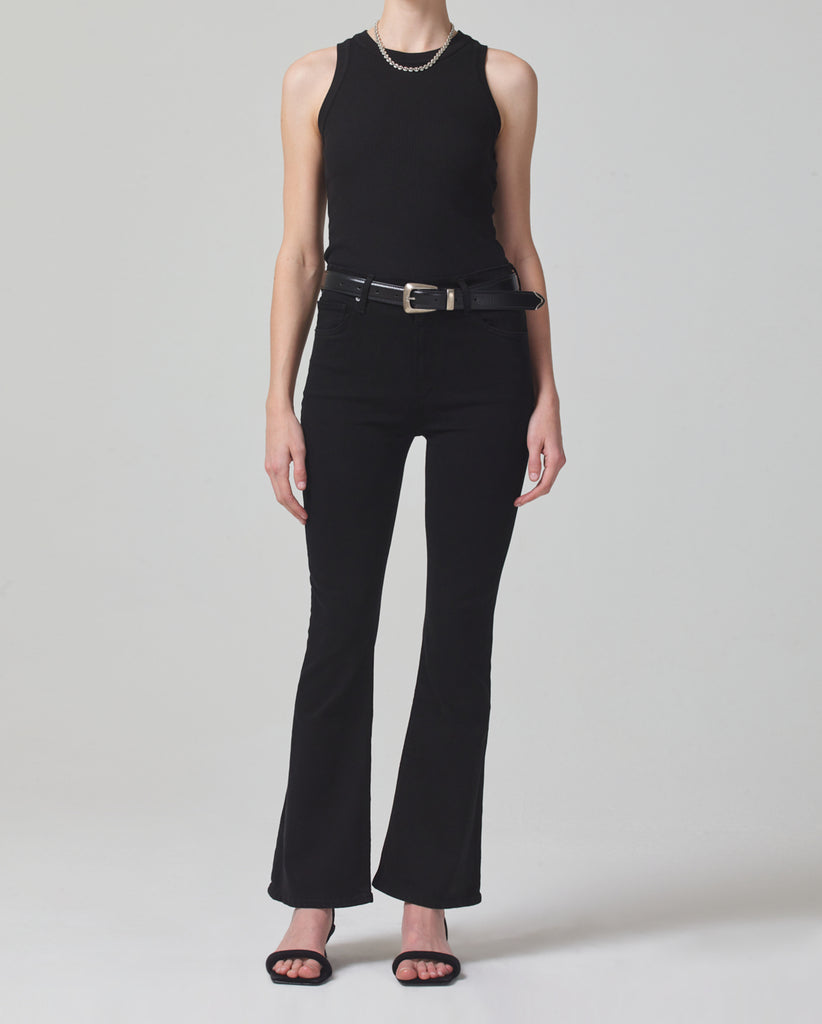 LILAH HIGH RISE BOOTCUT / PLUSH BLACK – FABRIC