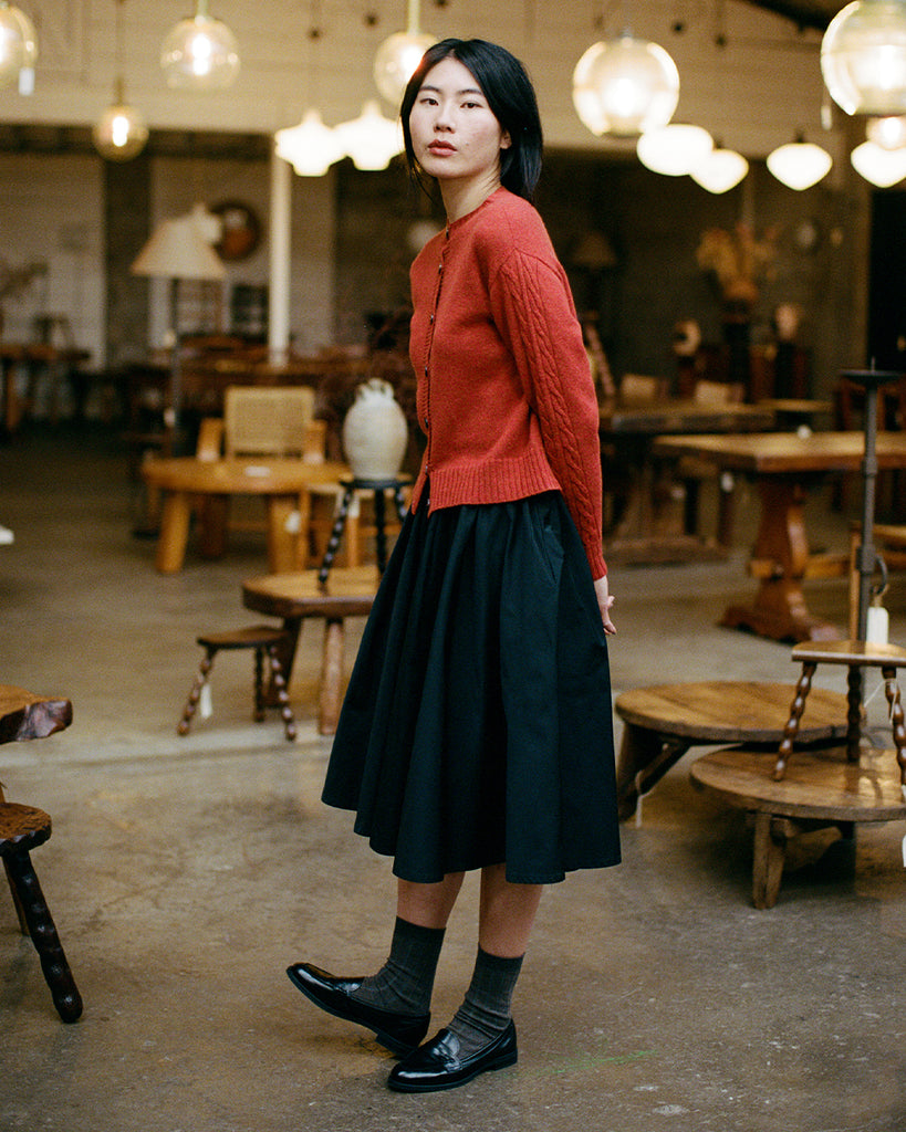 Shop FRANCIE | KINDRED CABLE CARDIGAN / AMBER | from THIS IS FABRIC