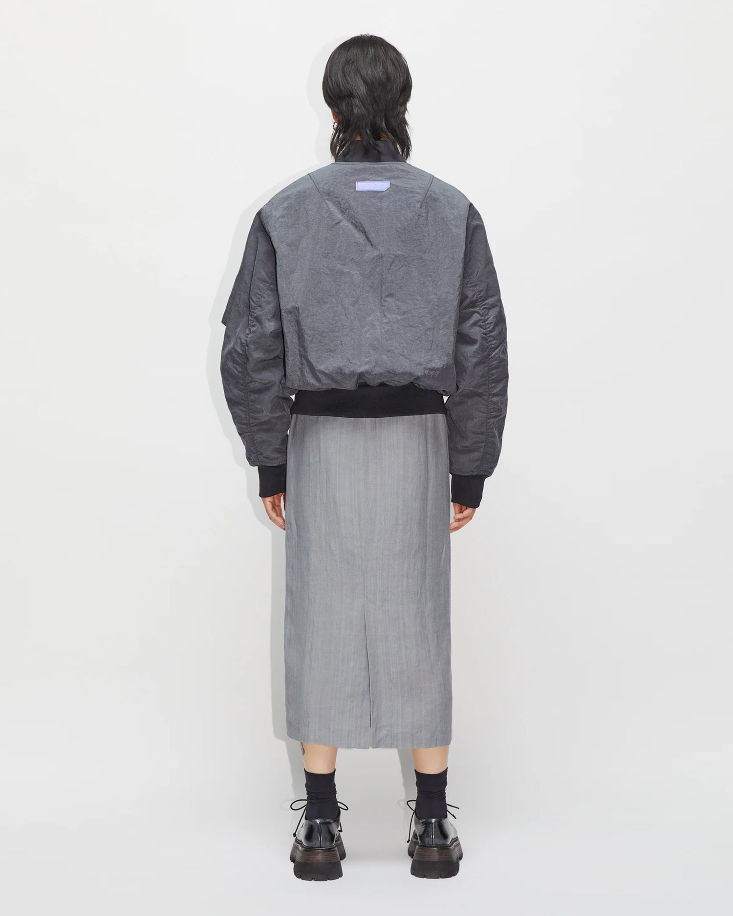 UNISEX BOMBER JACKET / BLUE GREY – FABRIC