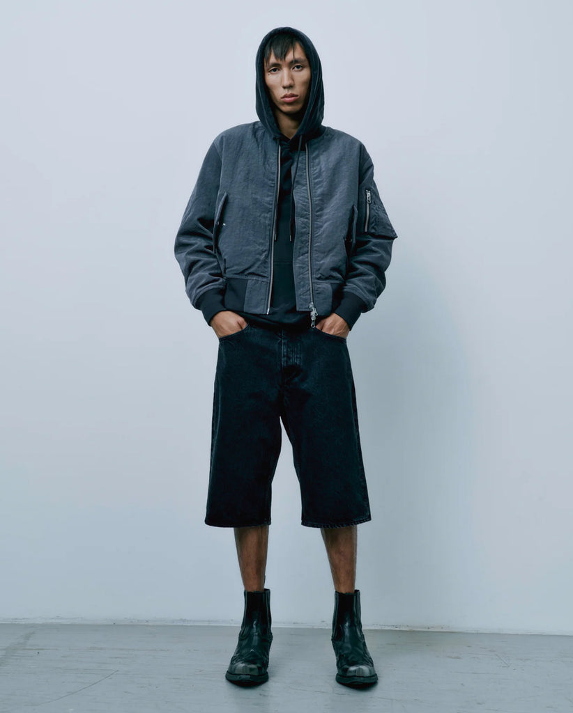UNISEX BOMBER JACKET / BLUE GREY – FABRIC