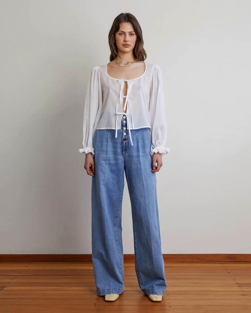 GALA BLOUSE / WHITE – FABRIC