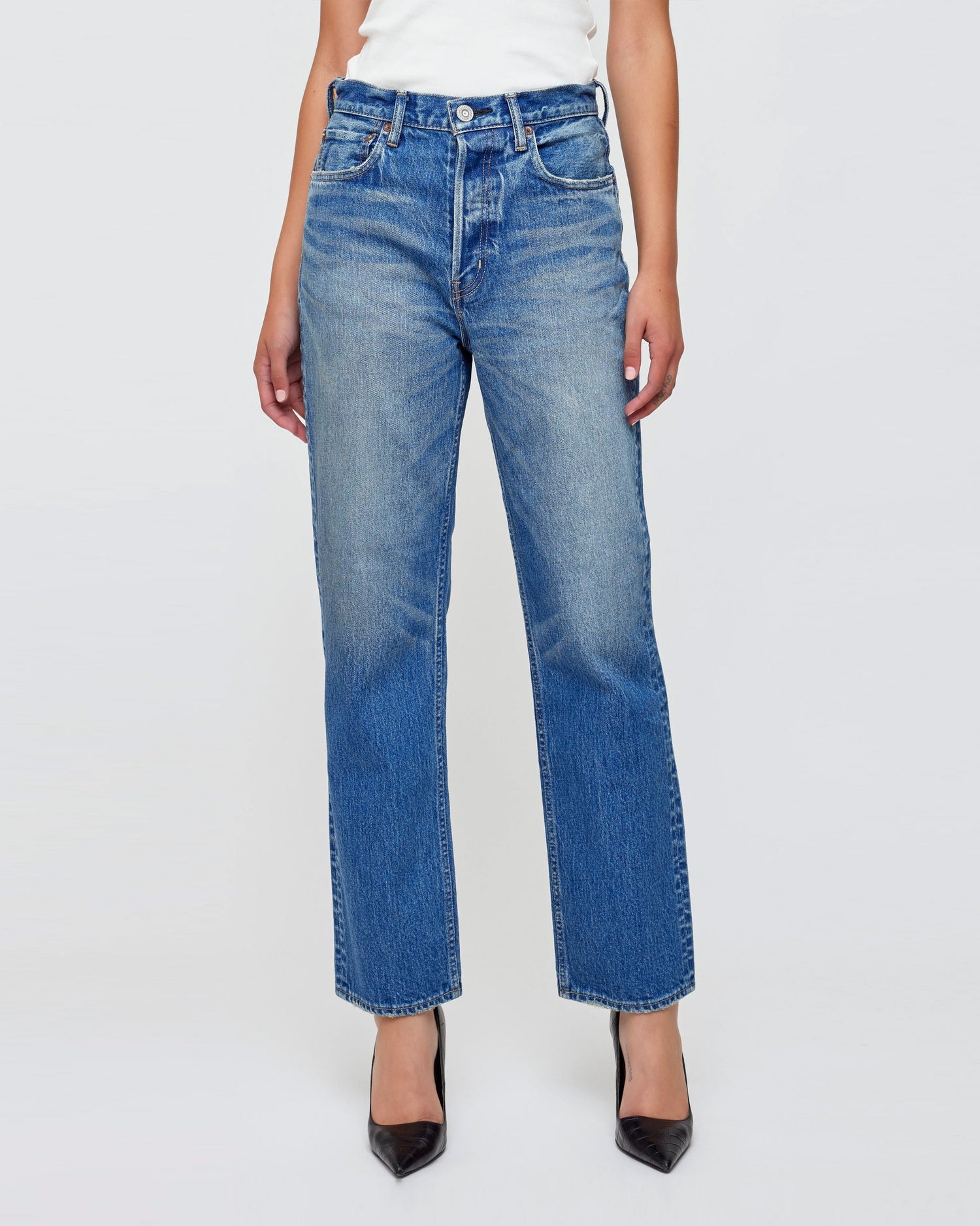 LYNDHURST WIDE STRAIGHT / BLUE – FABRIC