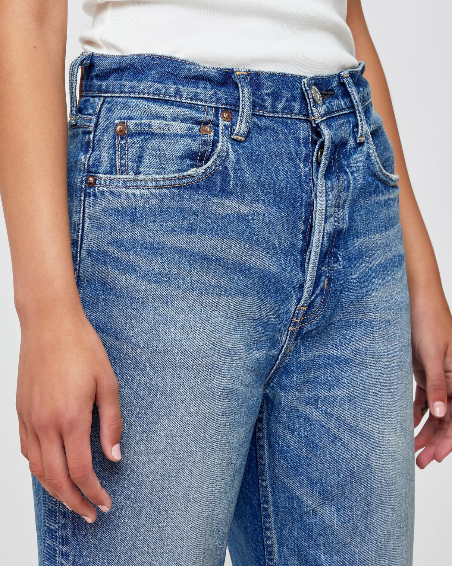 LYNDHURST WIDE STRAIGHT / BLUE – FABRIC