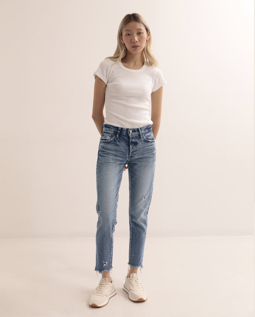 MERRY TAPERED / MID BLUE – FABRIC