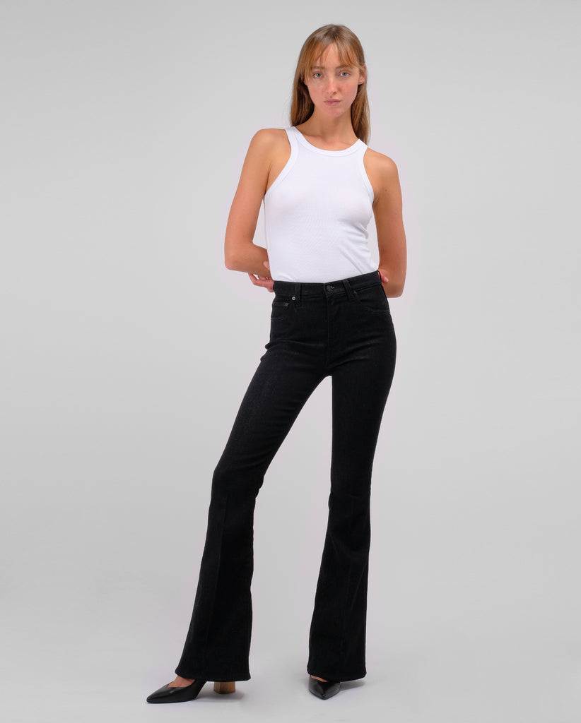 URSULA FLARED DENIM / BLACK – FABRIC